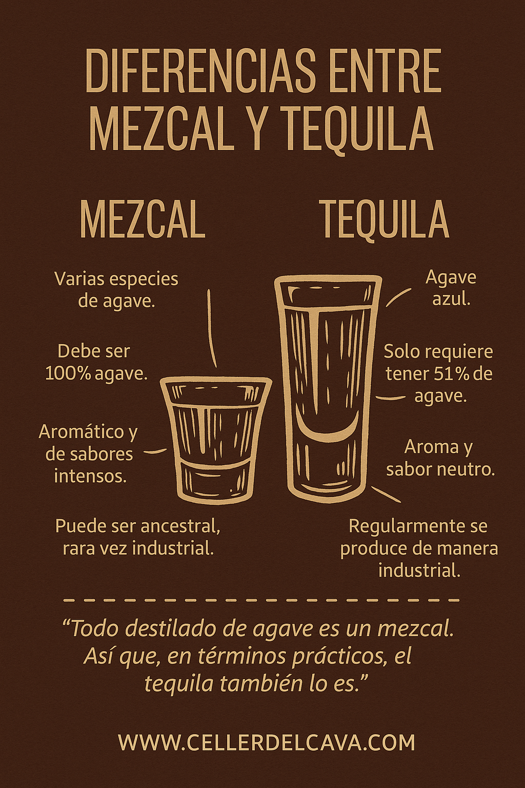 Tequila vs. Mezcal: ¿cuál es la verdadera diferencia? 2 - Celler del Cava